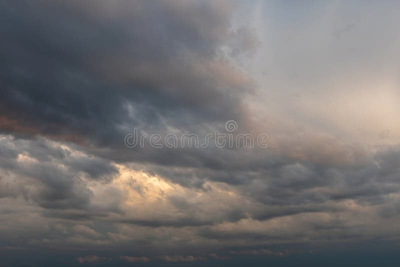 Dramatic Heaven Sky Clouds in Scary Stormy Thunder Stock Image - Image ...