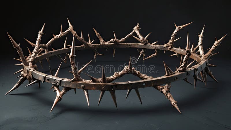 Dramatic High Contrast Rustic Crown of Thorns Symbolism Stock ...