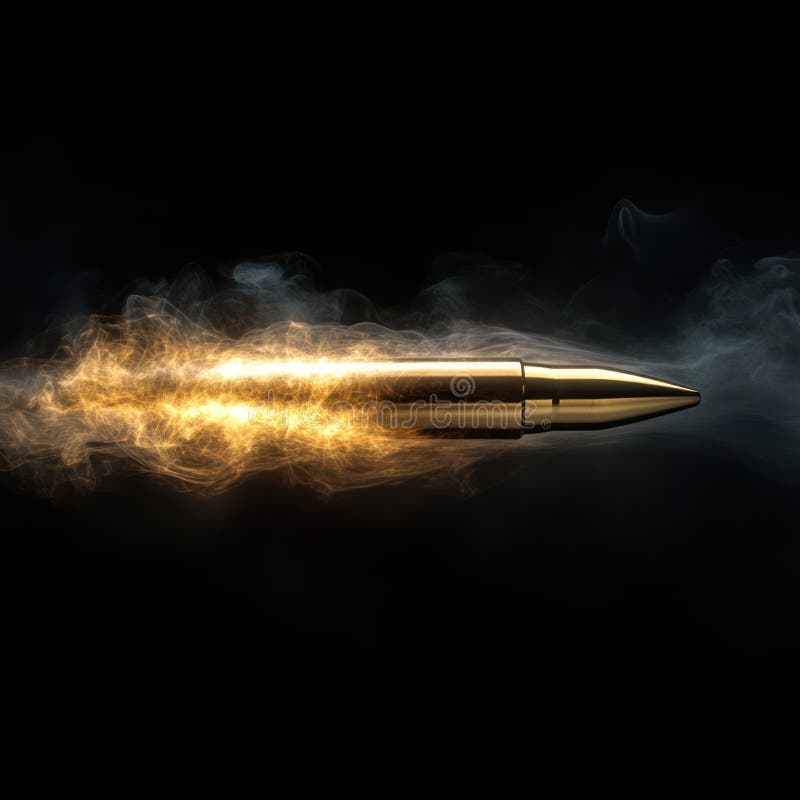 Dramatic High-velocity Projectile in Motion Stock Illustration ...