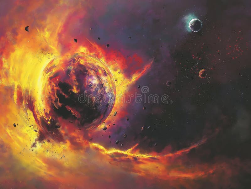 A Dramatic and Highly Detailed Depiction of Planet Earth Exploding in ...