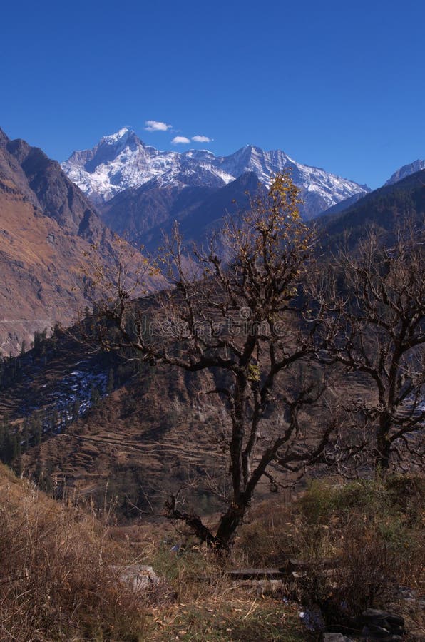 Dramatic Himalayan Landscape-I Stock Photo - Image of nature, blue ...