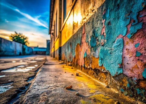 Dramatic Horizontal Concrete Surface with Deep Scratches a Grunge ...