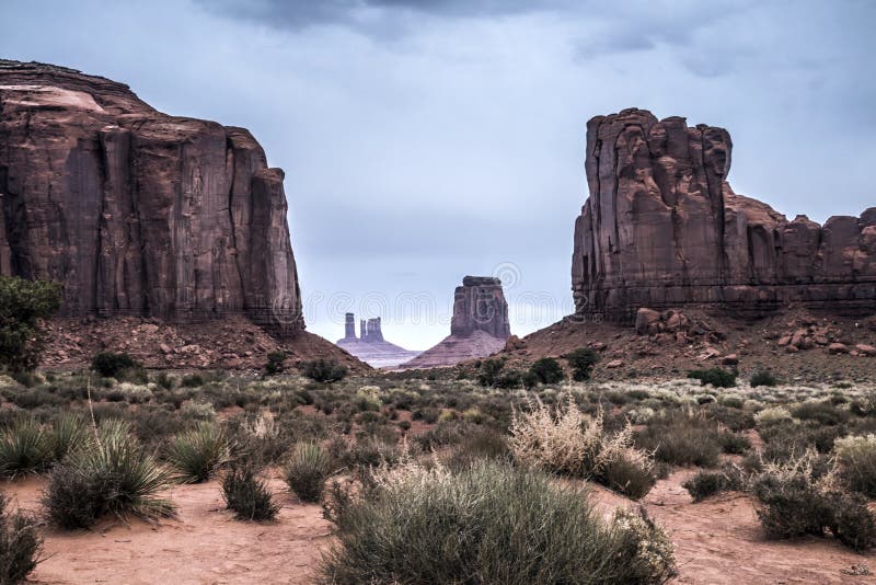 Dramatic and Iconic Western Landscape in Monument Valley Stock Photo ...