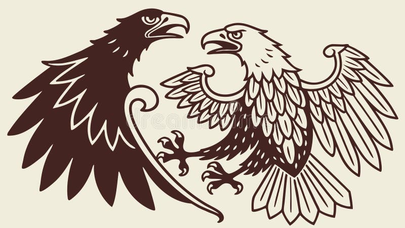 Two Powerful Eagles Locked in an Intense Mid-air Battle or Embrace ...