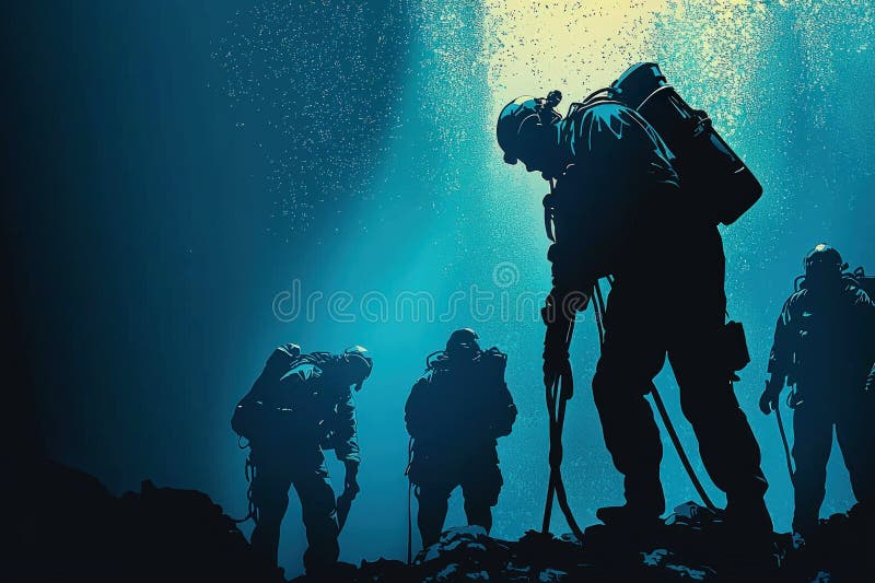 Dramatic Illustration Depicting Person Being Dragged Rescue Operation ...