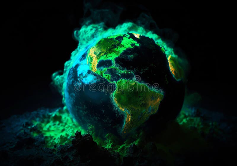 Dramatic Illustration about Destruction of Planet Earth Stock ...