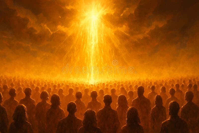 Pentecost Celebration Poster with Glowing Golden Cross and White Dove ...