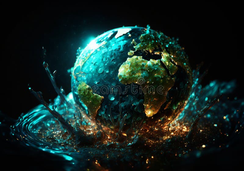 Dramatic Illustration about Saving Planet Earth from Environmental ...