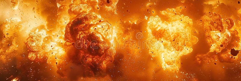 Explosive Energy, Fiery Blast and Smoke Clouds Stock Image - Image of ...