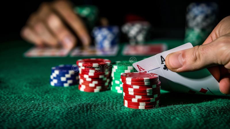 Dramatic Image Card Player Reveals Winning Hand, Exuding Confidence in ...