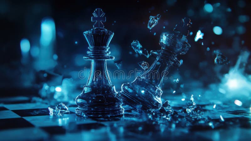 A Dramatic Image of a Chess Game, Where the Queen and King Quality ...