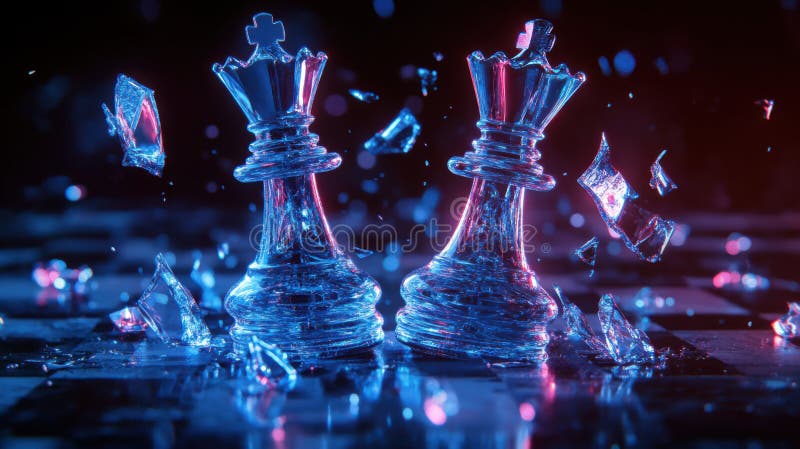 A Dramatic Image of a Chess Game, Where the Queen and King Quality ...