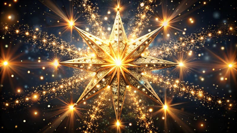A Dramatic Image of a Christmas Starburst Made from Lights Stock Photo ...