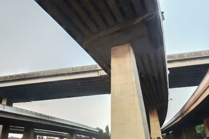 Dramatic Image Cross Over Junction of Superhighway in Many Direction ...