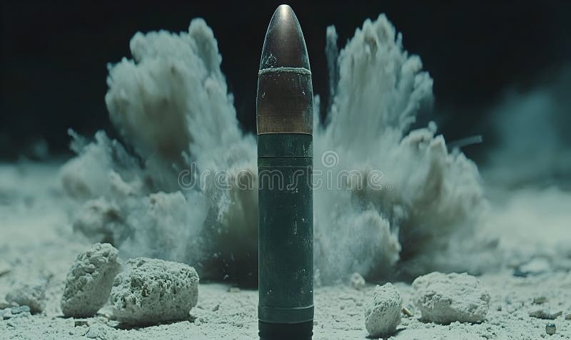 AI-Generated Artillery Shell Explosion Stock Illustration ...