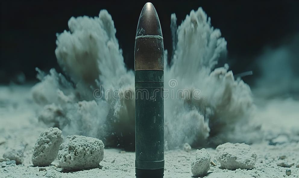 AI-Generated Artillery Shell Explosion Stock Illustration ...