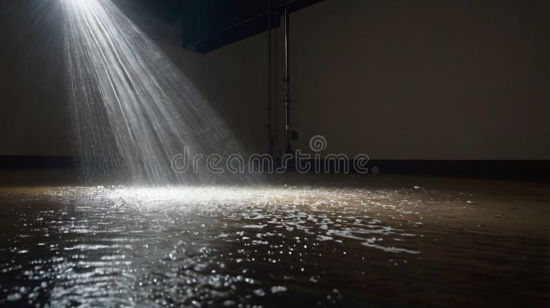 Spotlight on Watery Floor stock image. Image of effect - 384845097