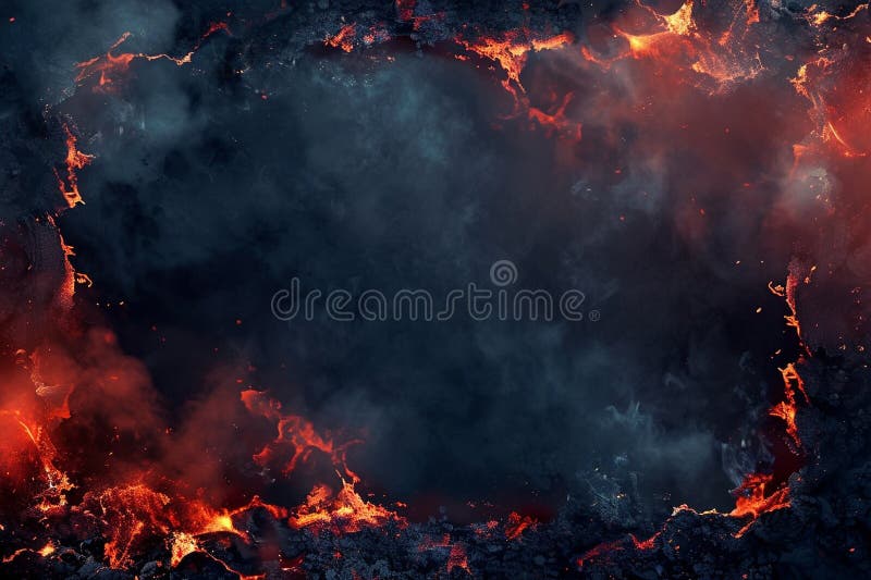 Fiery Inferno Border stock illustration. Illustration of abstract ...