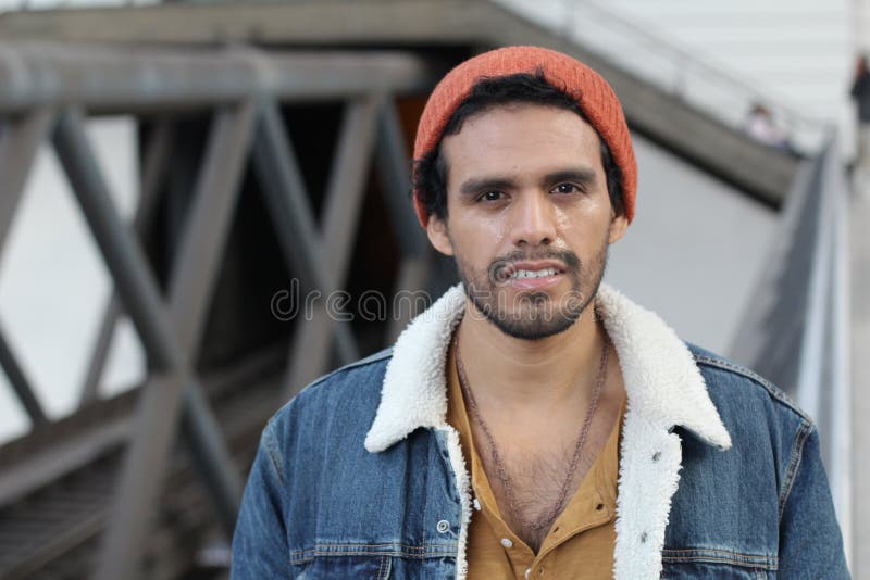 Dramatic Image with Hopeless Man Crying Stock Photo - Image of ...