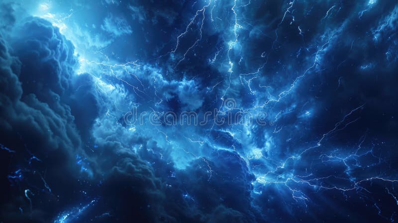 Dramatic Image of Lightning Striking through Dark Clouds. Perfect for ...