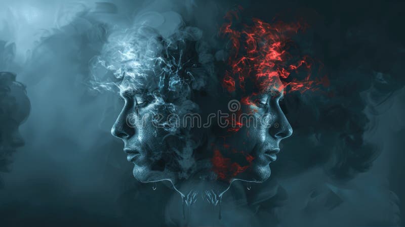 Multiple Exposures of Man Expressing Intense Anger Stock Photo - Image ...