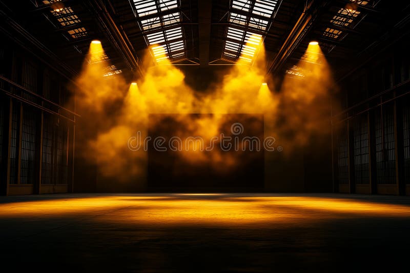 Yellow LED Lighting on the Exterior of a Modern Newly Built House. the ...