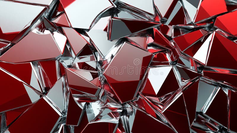 Dramatic and Intense, Geometric 3D Shapes with a Shattered Glass Effect ...