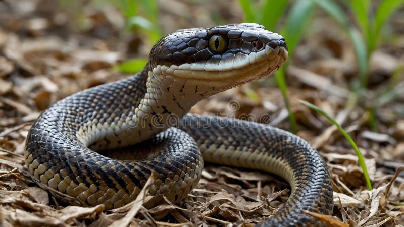 Lightning Precision: Bothrops Snake S Hunting Strike in the Wild Stock ...