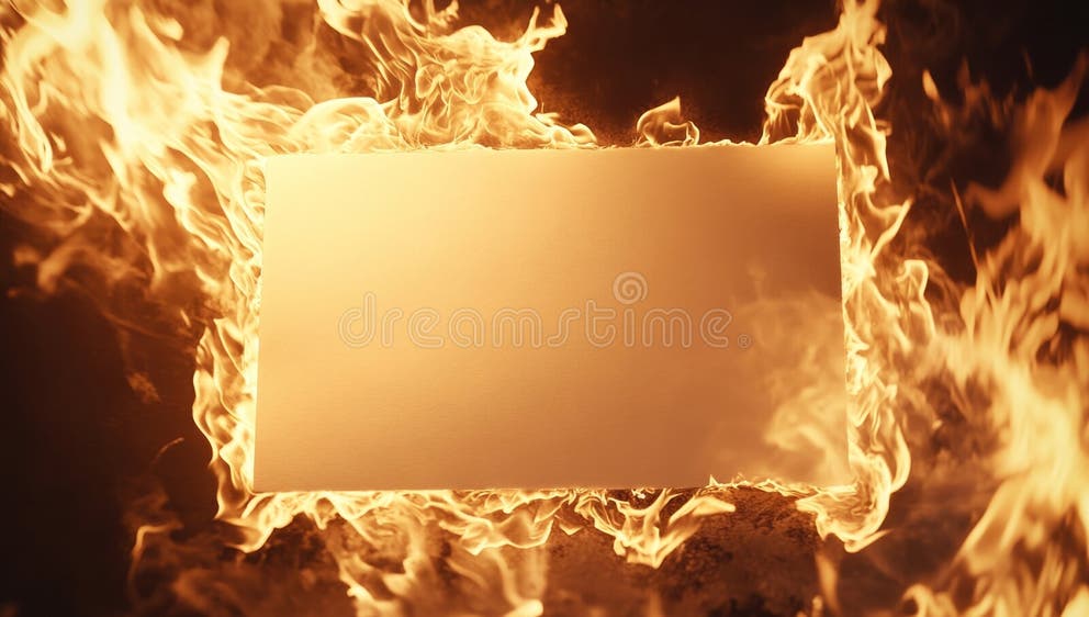 A Dramatic and Intense Visual Effect is Created by a Fiery Frame ...