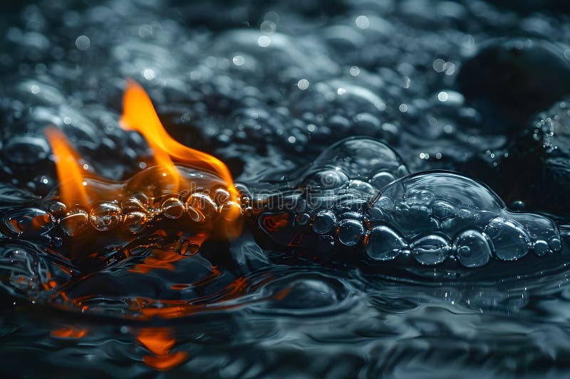 Fiery Flames and Bubbling Water: Dynamic Elemental Contrast in Nature ...