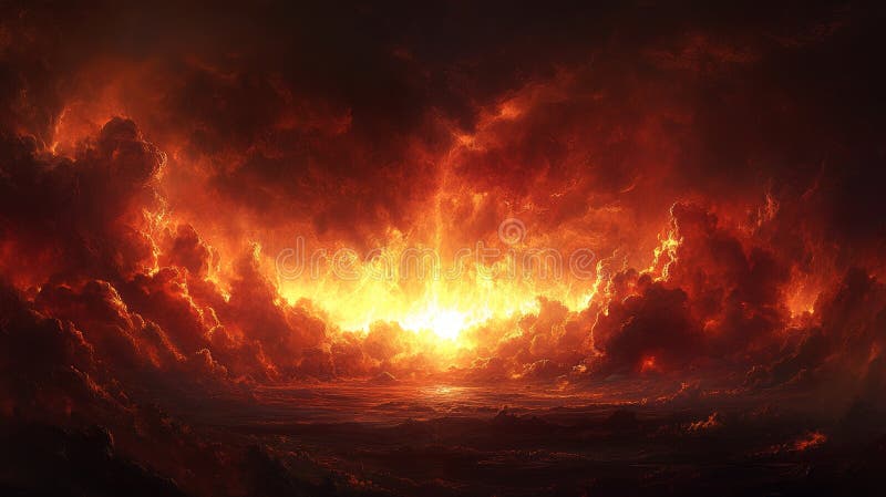 The Dramatic Interplay of Light and Darkness in an Apocalyptic Storm ...