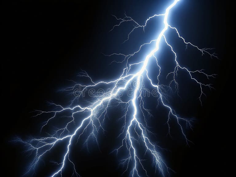 Dramatic Isolated Lightning Bolt a Powerful Visual for Design Science ...
