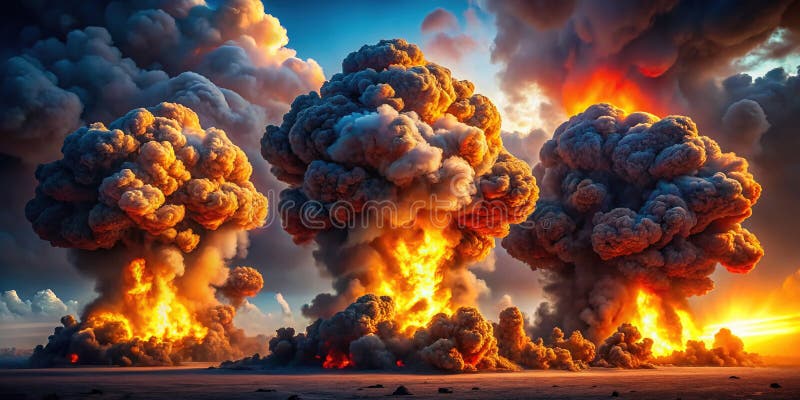 Dramatic 4K Explosion Sequence Fiery Blast with Multiple Speed Trails ...