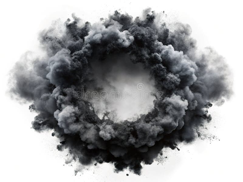 Dramatic 4K SlowMotion Black Powder Explosion Circle Burst with Alpha ...