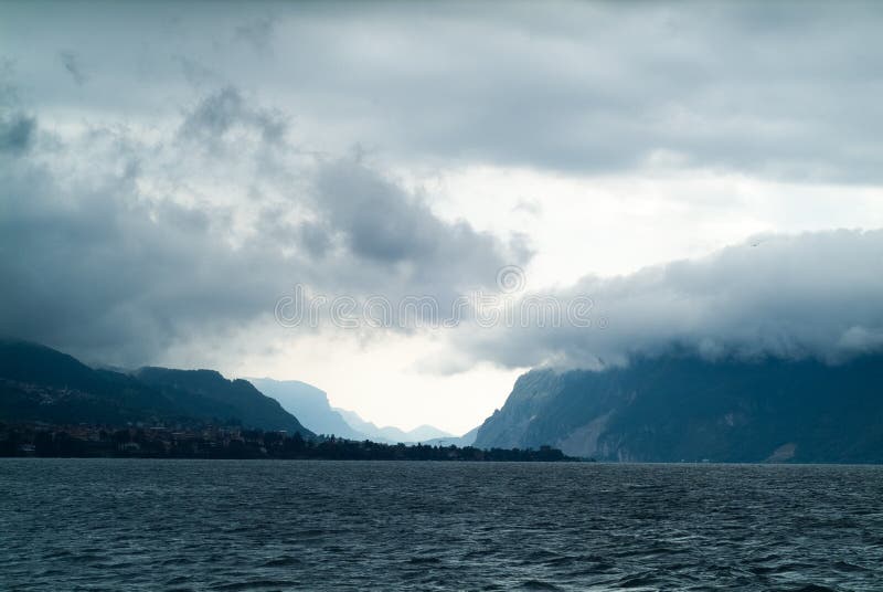 Dramatic Lake Como stock image. Image of vacation, blue - 68065753