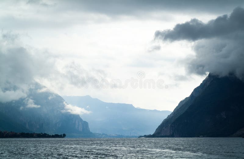 Dramatic Lake Como stock image. Image of rural, europe - 68066963