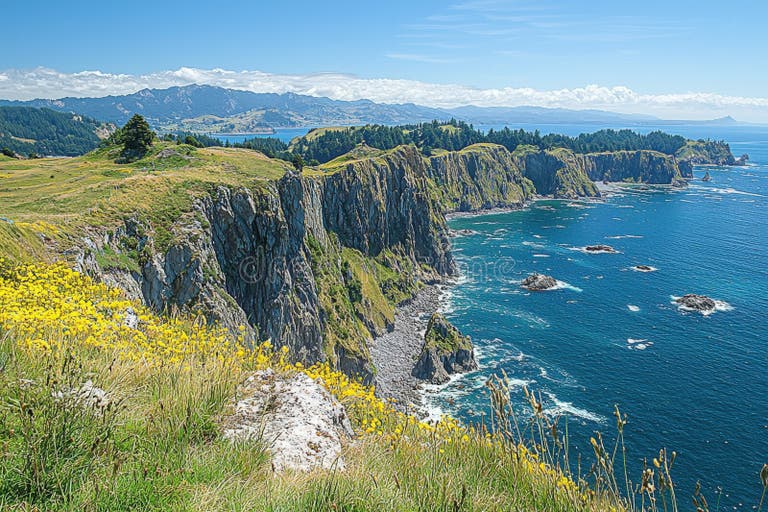 A Dramatic Landscape of Cape Horn, Showcasing Its Rugged Cliffs and ...