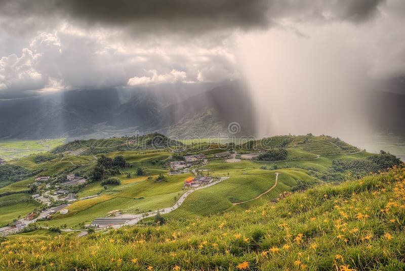 Dramatic Landscape of Countryside Stock Image - Image of beauty, nature ...