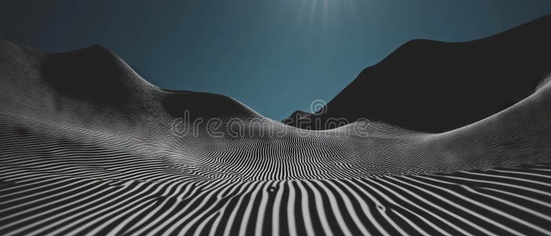 Dramatic Landscape with Playful Lines and Subtle Shadows Under the ...