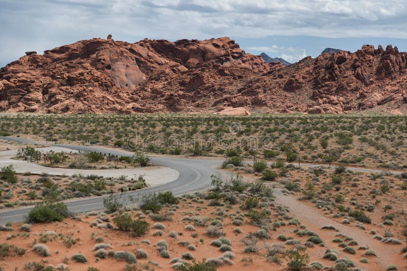 Valley of Fire Landscape and Road Moapa Valley Nevada Stock Photo ...