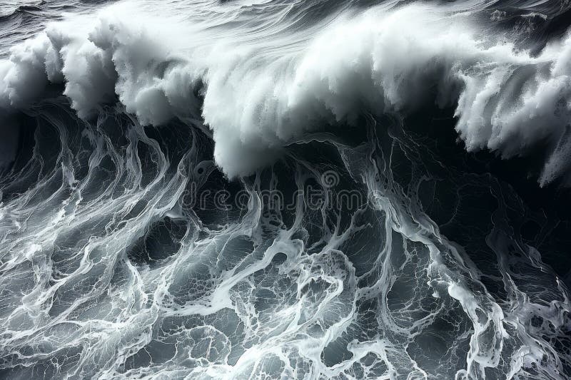 Dramatic Landscape of Wind Turbines Against a Dark Stormy Sky a ...