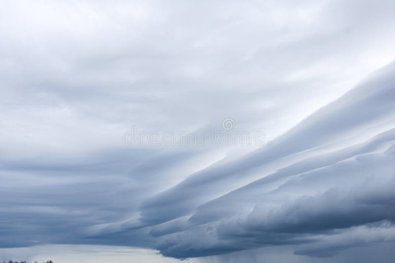 Dramatic Layered Clouds in a Gray Sky Stock Image - Image of cloudy ...