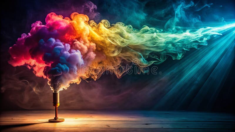 Dramatic Light Beam Illuminating Ethereal Smoke a Captivating Visual ...