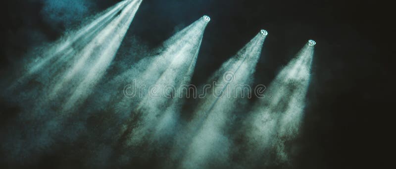 Dramatic Light Beams Cutting Smoke Stage Performance Stock Photos ...