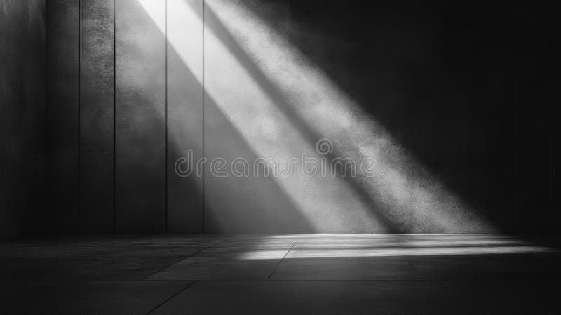 Dramatic Light Beams in Dark Room Abstract Photography Stock ...