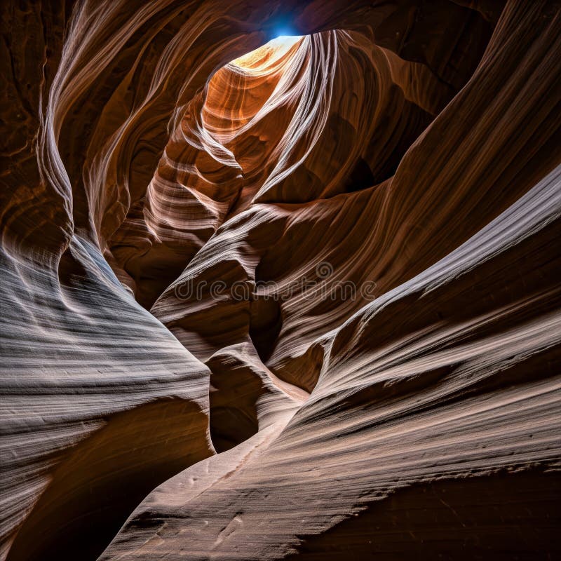 Dramatic Light Patterns in Sandstone Canyon Stock Illustration ...