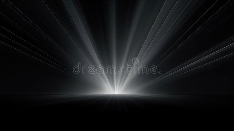 Dramatic Light Rays Emerging from a Dark Background at Night Stock ...