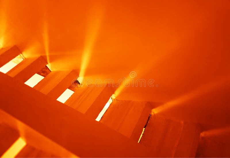 Dramatic Light Rays Though Stairs Background Stock Photo - Image of ...