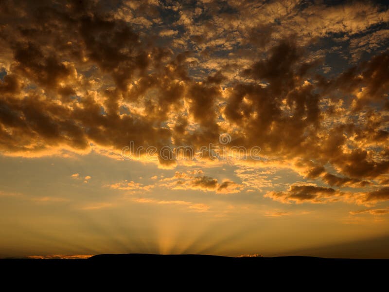 Dramatic Light Reflection Against Clouds in the Namib Desert Stock ...