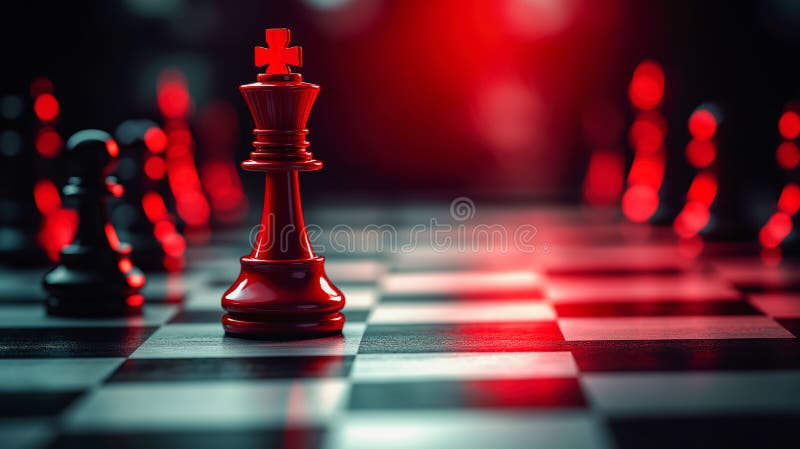 Dramatic Lighting on Chess Pieces in Intense Match Setting, AI ...